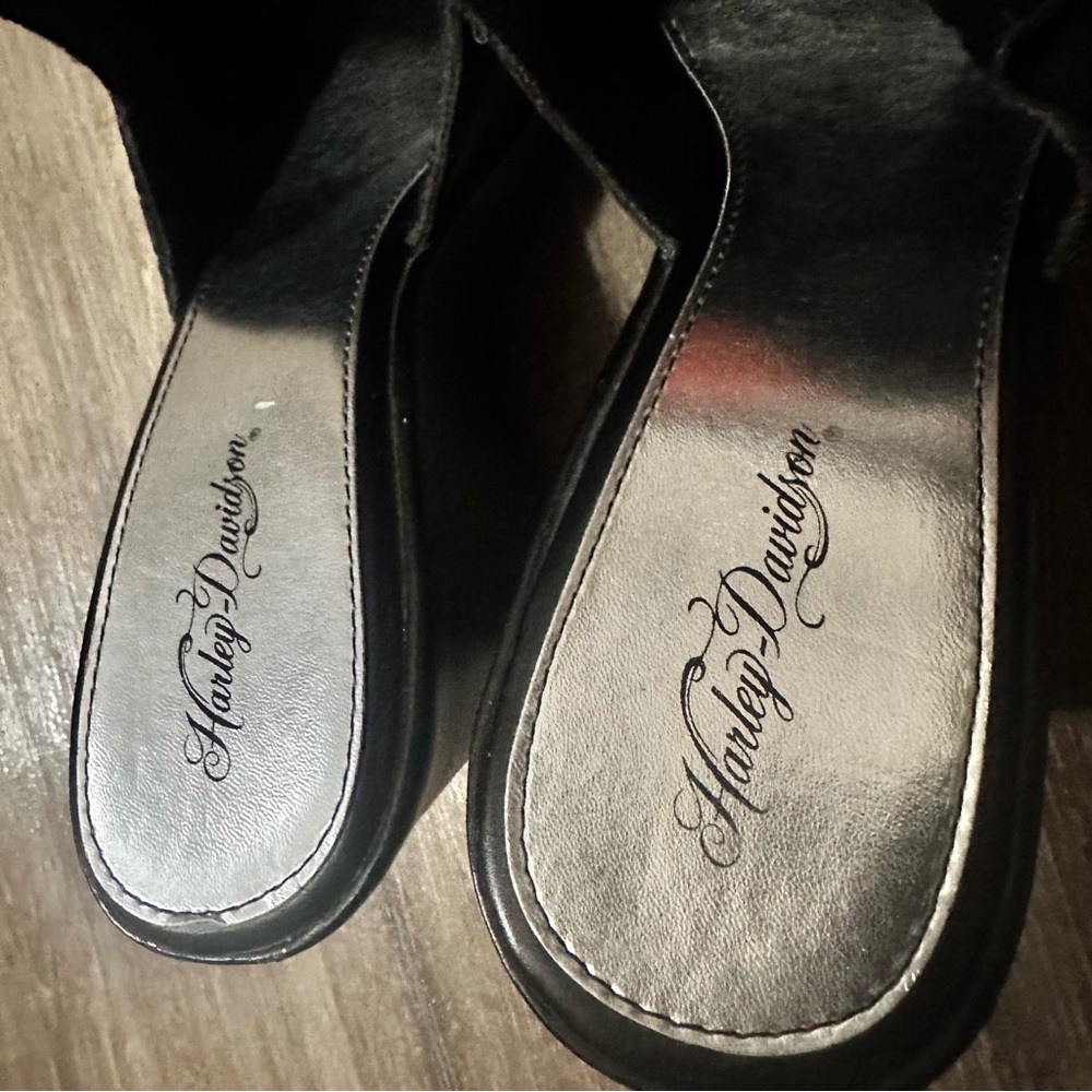 Harley Davidson Leather Platform Wedges - Gem